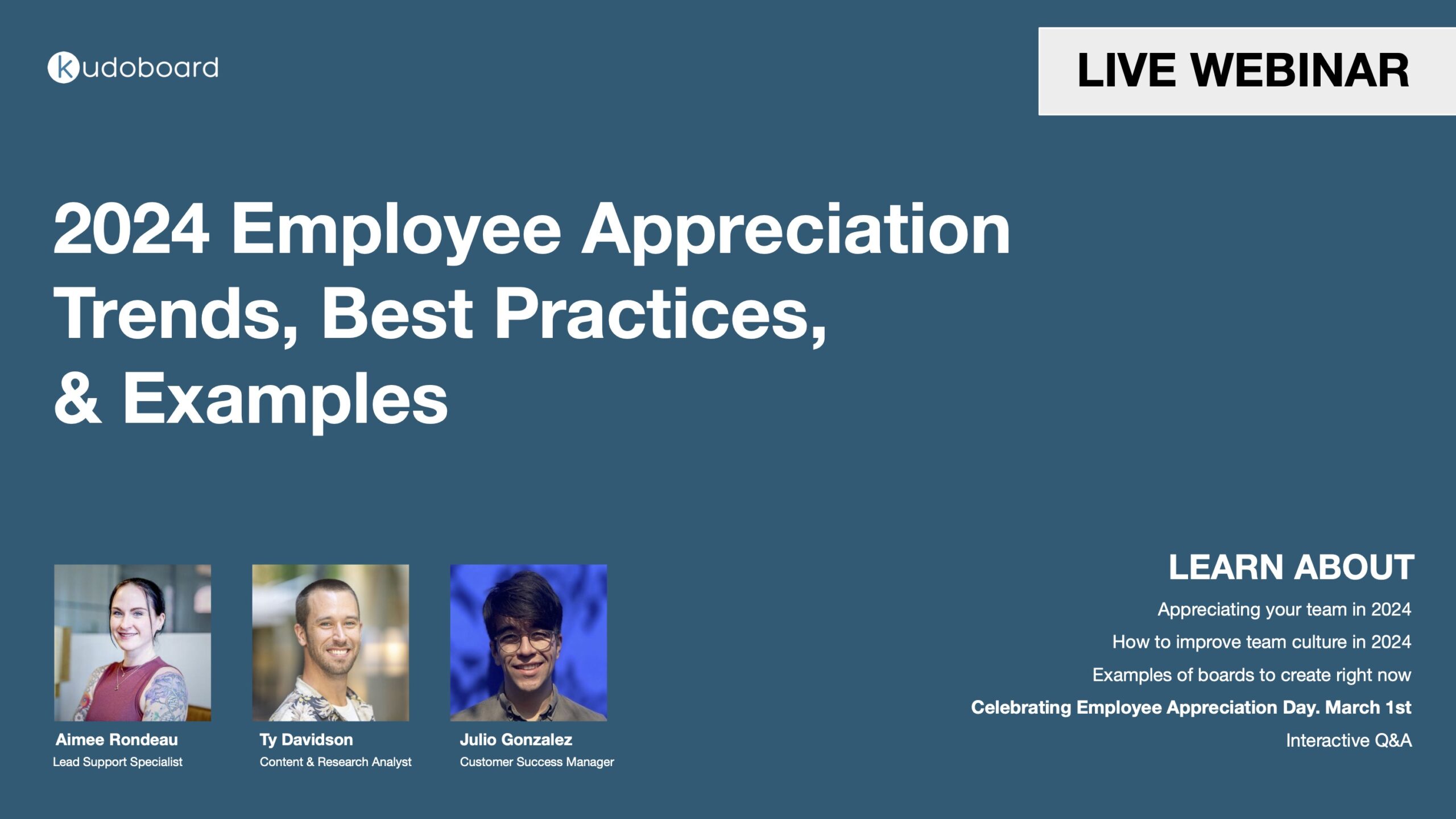 WATCH WEBINAR: Employee Appreciation in 2024 - Kudoboard