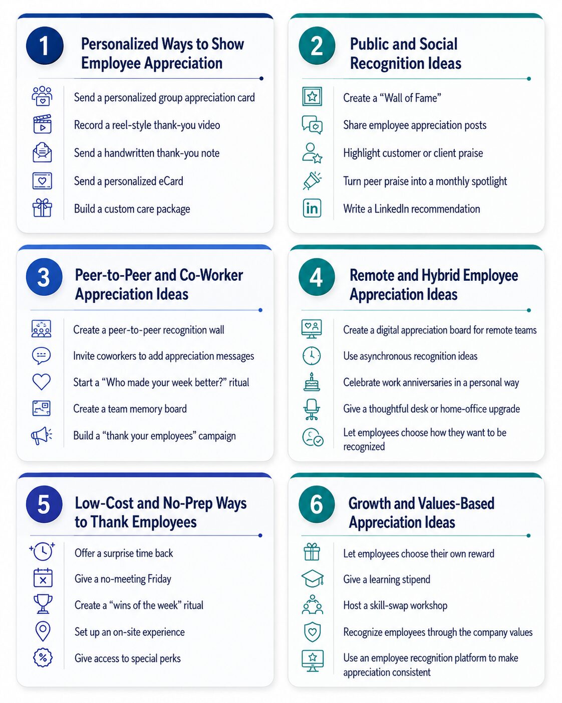 30 Creative Ways to Show Employee Appreciation (Low-Cost)